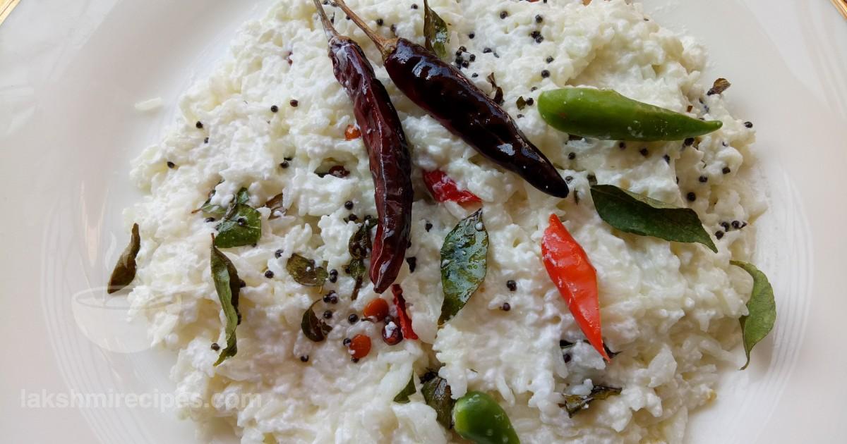 Curd Rice Recipe - How To Make Curd Rice
