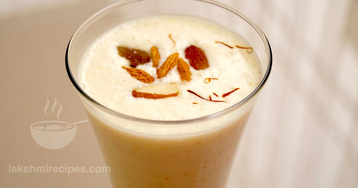 Kesar Badaam Lassi Recipe - How To Make Kesar Badaam Lassi