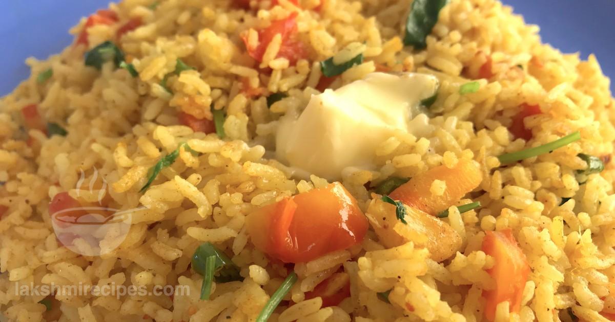 Tomato Rice Recipe - Learn How To Make Tomato Rice With Lakshmi