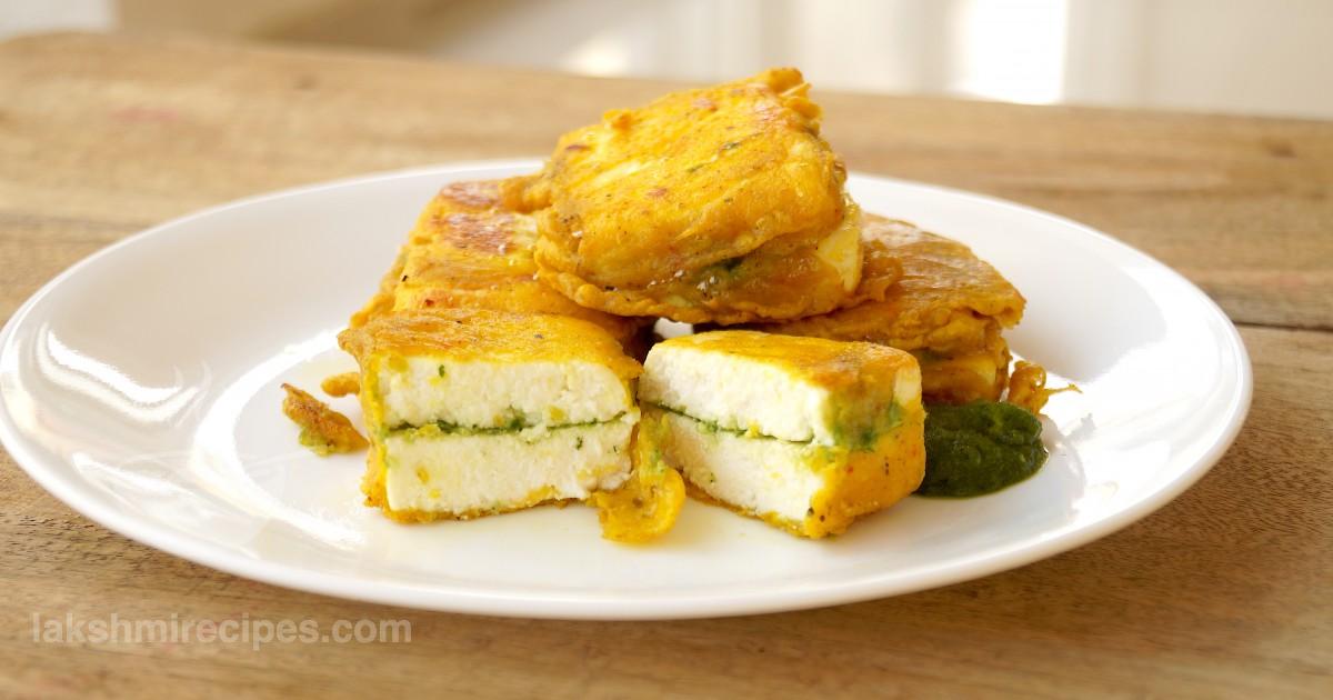 Paneer Pakoda Recipe - How To Make Paneer Pakoda
